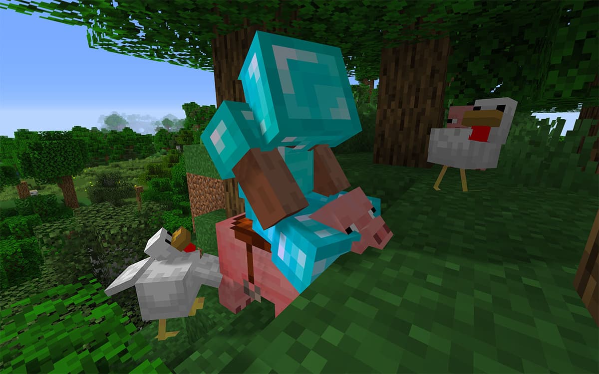 How to Ride a Pig in Minecraft | 12tails | 12tails